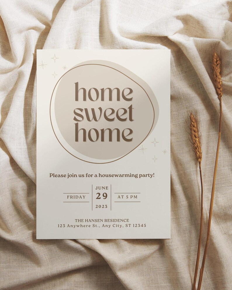 Editable Housewarming Invitation Template, Boho New Home Celebration ...