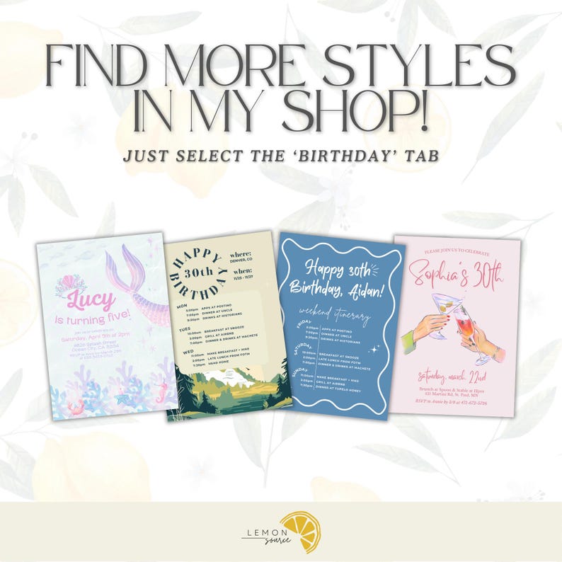 Birthday Program Template, Birthday Weekend Trip Template, Editable ...
