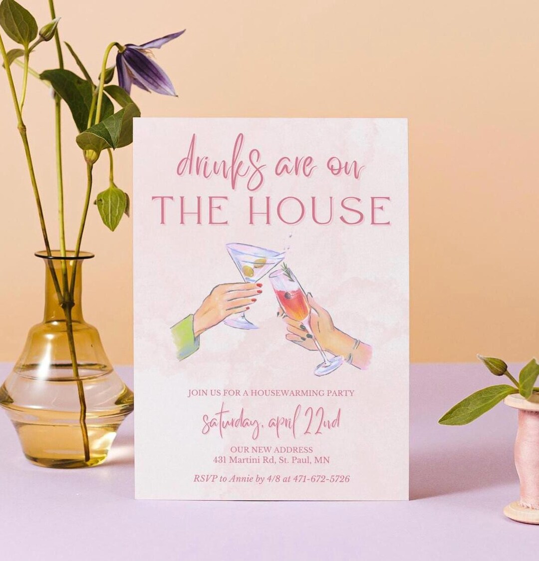 Editable Housewarming Invitation Template, House Party Invite, Digital ...