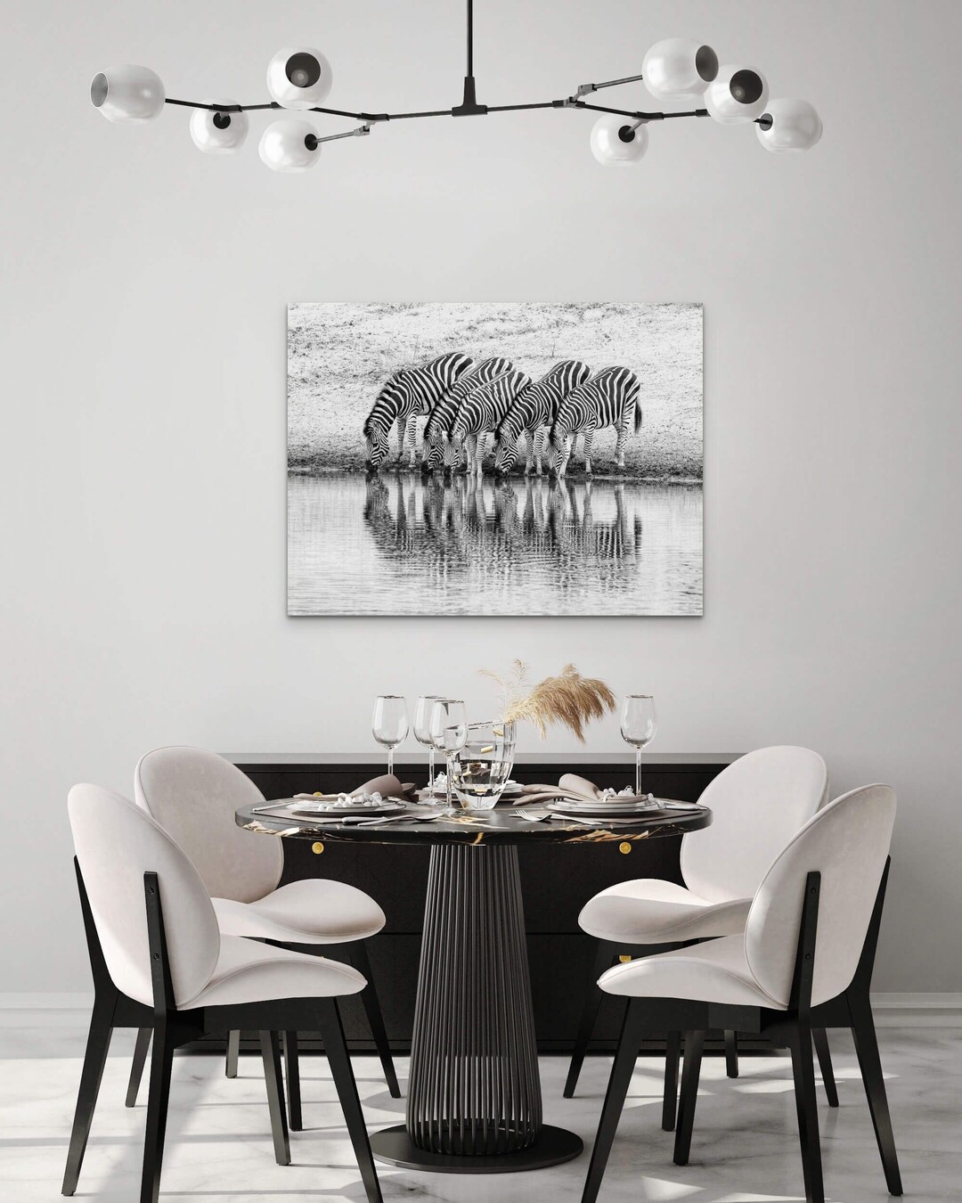 Zebra Reflections Original Photography, Safari Animal Wall Art, Modern ...