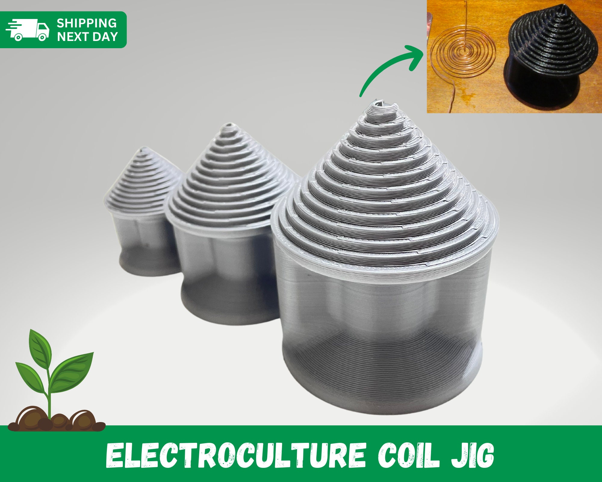 Coil Winding Jig for Electroculture Gardening 3 Sizes Small Medium ...