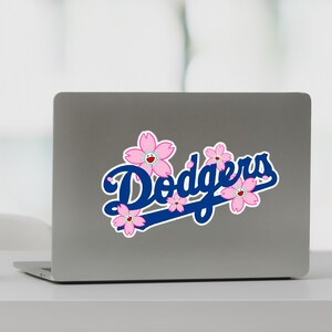Los Angeles Dodgers Vinyl Sticker Cute Murakami Flower Decal Aesthetic ...