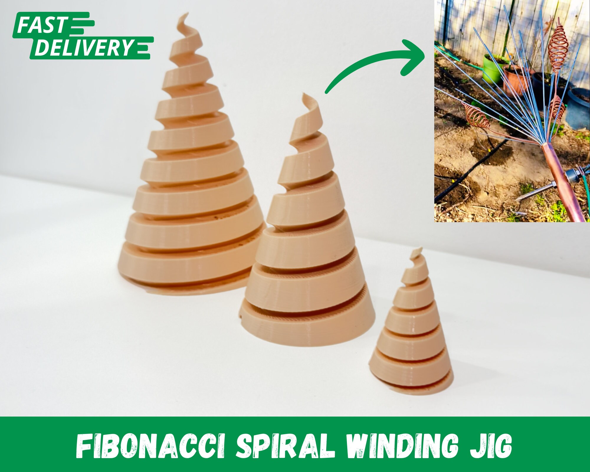 Fibonacci Coil Winding Jig for Electroculture Gardening 3 - Etsy UK