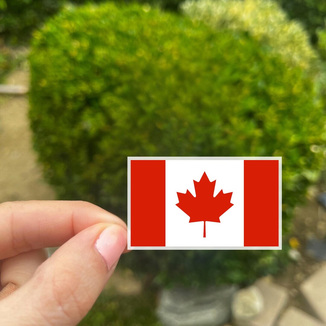 Canada Flag Sticker Vinyl Waterproof Maple Leaf Decal Patriotic ...