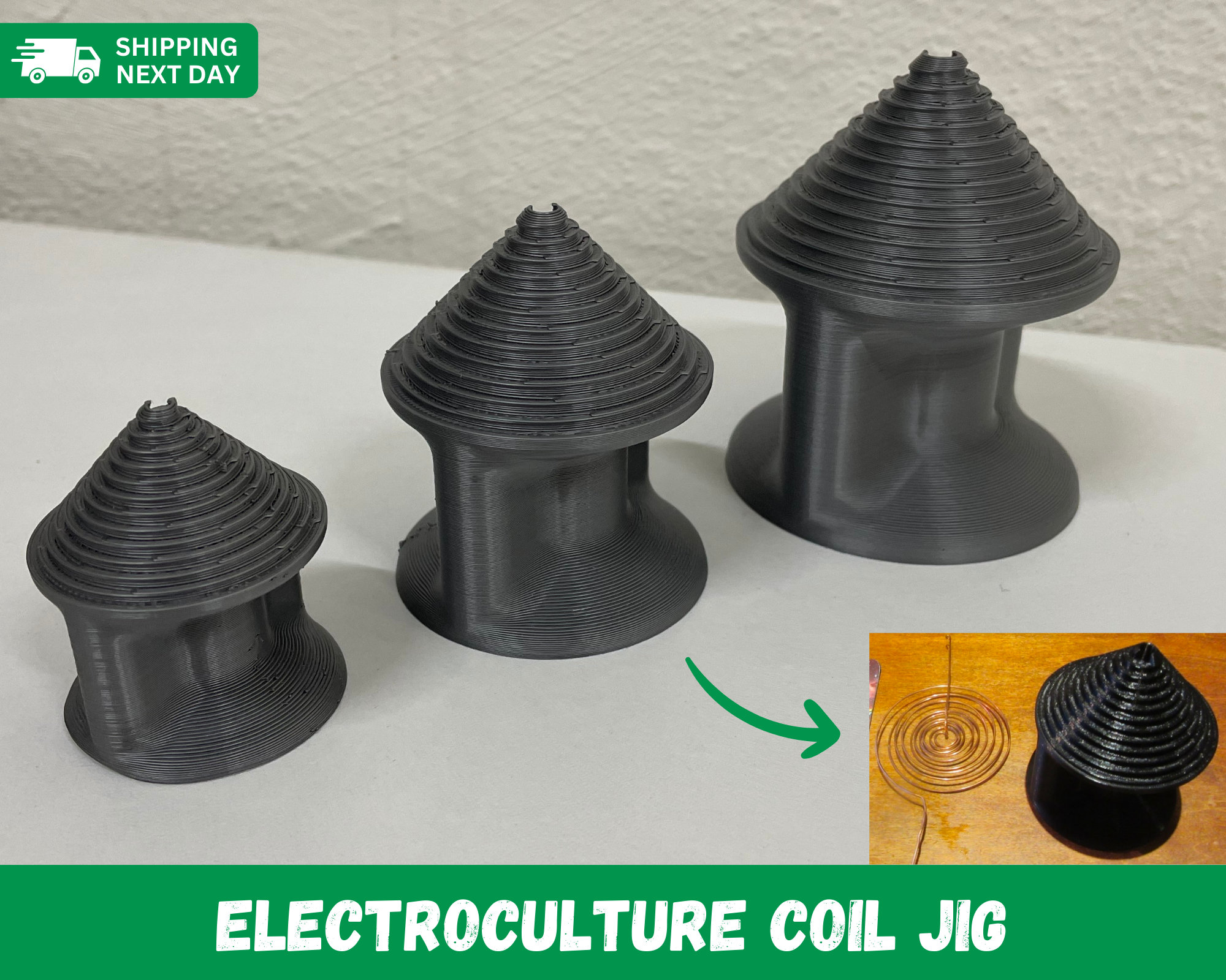 Coil Winding Jig for Electroculture Gardening 3 Sizes Small Medium ...