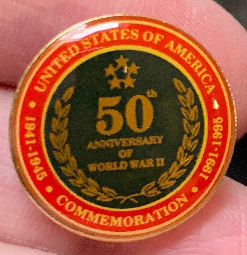 50th Anniversary of WWII Commemoration Lapel Pin - Etsy