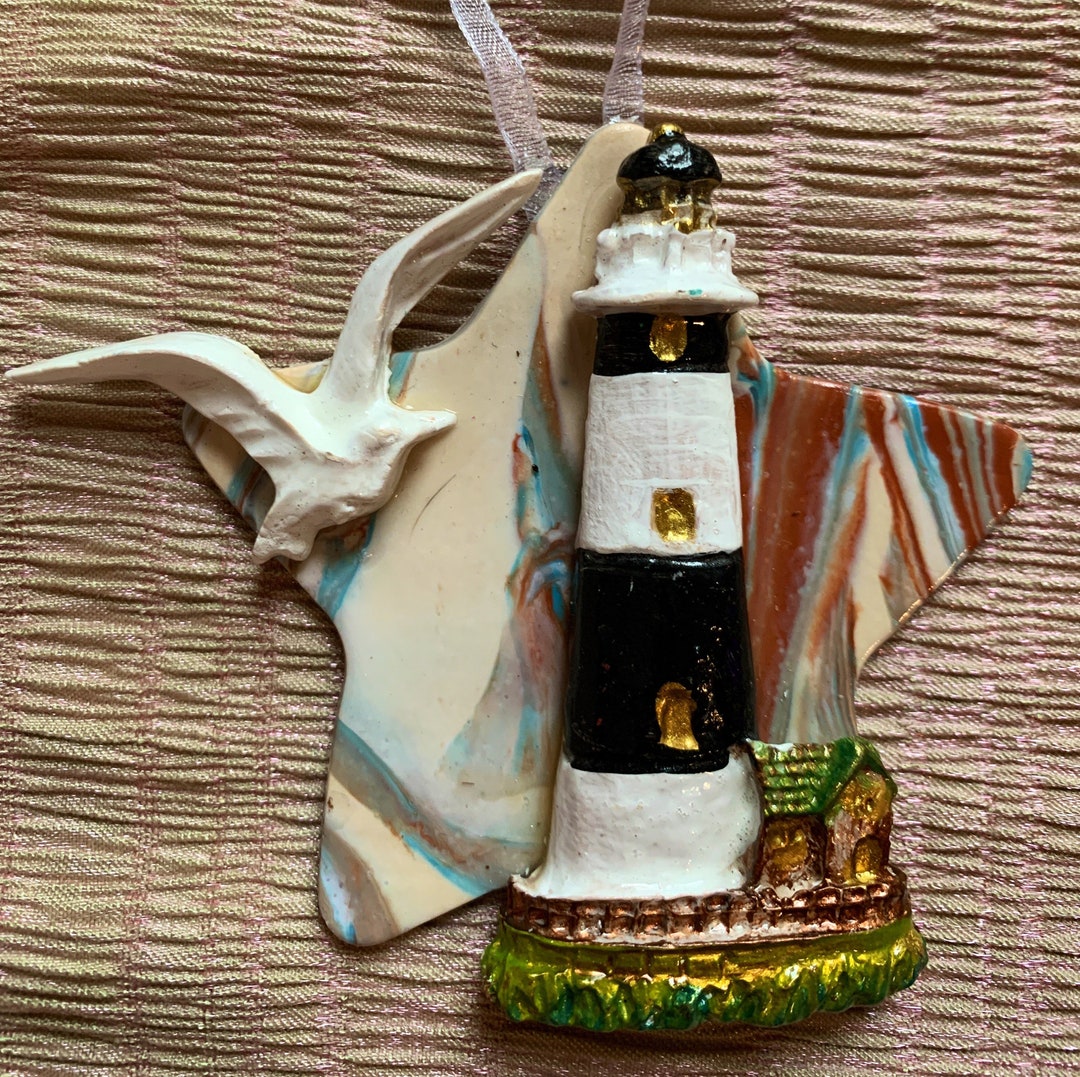 Polymer Clay Hand-crafted Lighthouse - Etsy