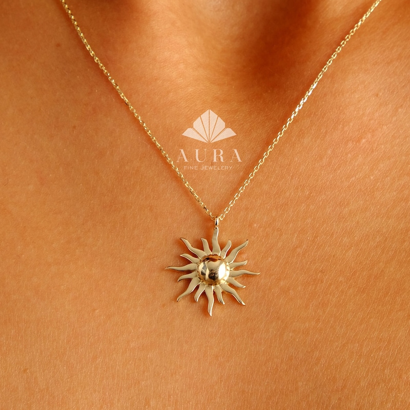 Sun Necklace - Etsy