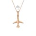 14K Gold Airplane Necklace, Airplane Pendant, Tiny Airplane Charm ...
