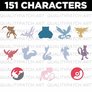 151 Base Character Bundle, Base Set Svg Bundle, 151 Designs, Base Set ...