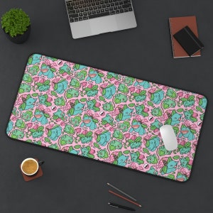 Bulbasaur Ivysaur Venusaur Pattern Desk Mat! Perfect for a Gift ...