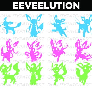 Eeveelution Bundle, Eeveelution Svg Bundle, 37 Designs, Eeveelution Svg ...