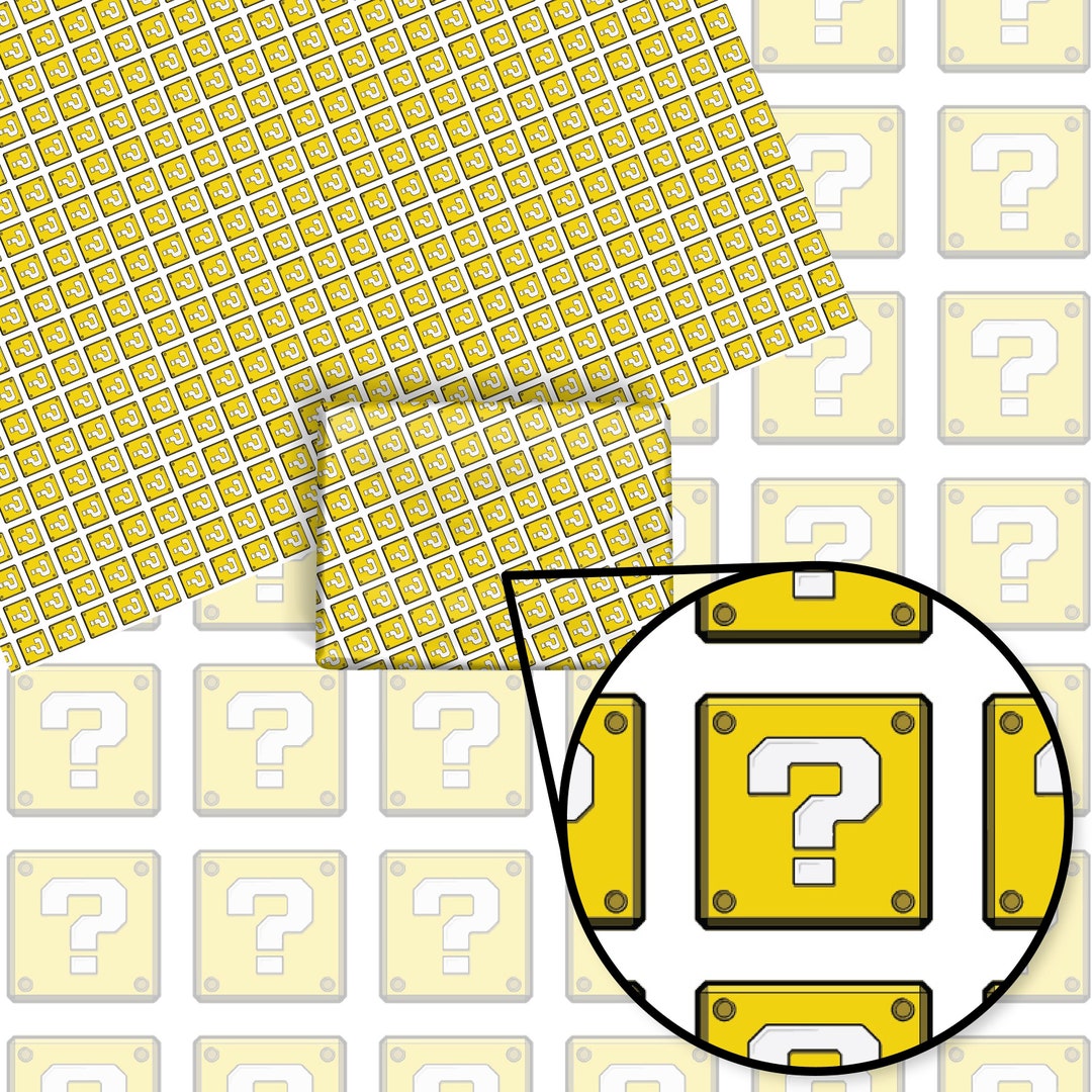 Mario Question Block Gift Wrap, Wrapping Paper, Perfect for a Gift ...