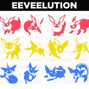 Eeveelution Bundle, Eeveelution Svg Bundle, 37 Designs, Eeveelution Svg ...