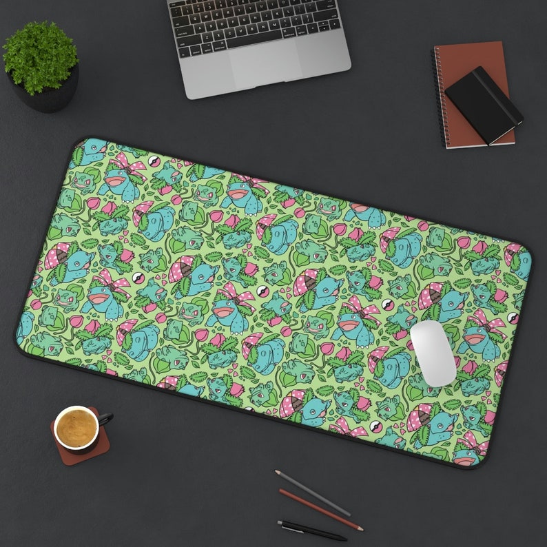 Bulbasaur Ivysaur Venusaur Pattern Desk Mat! Perfect for a Gift ...