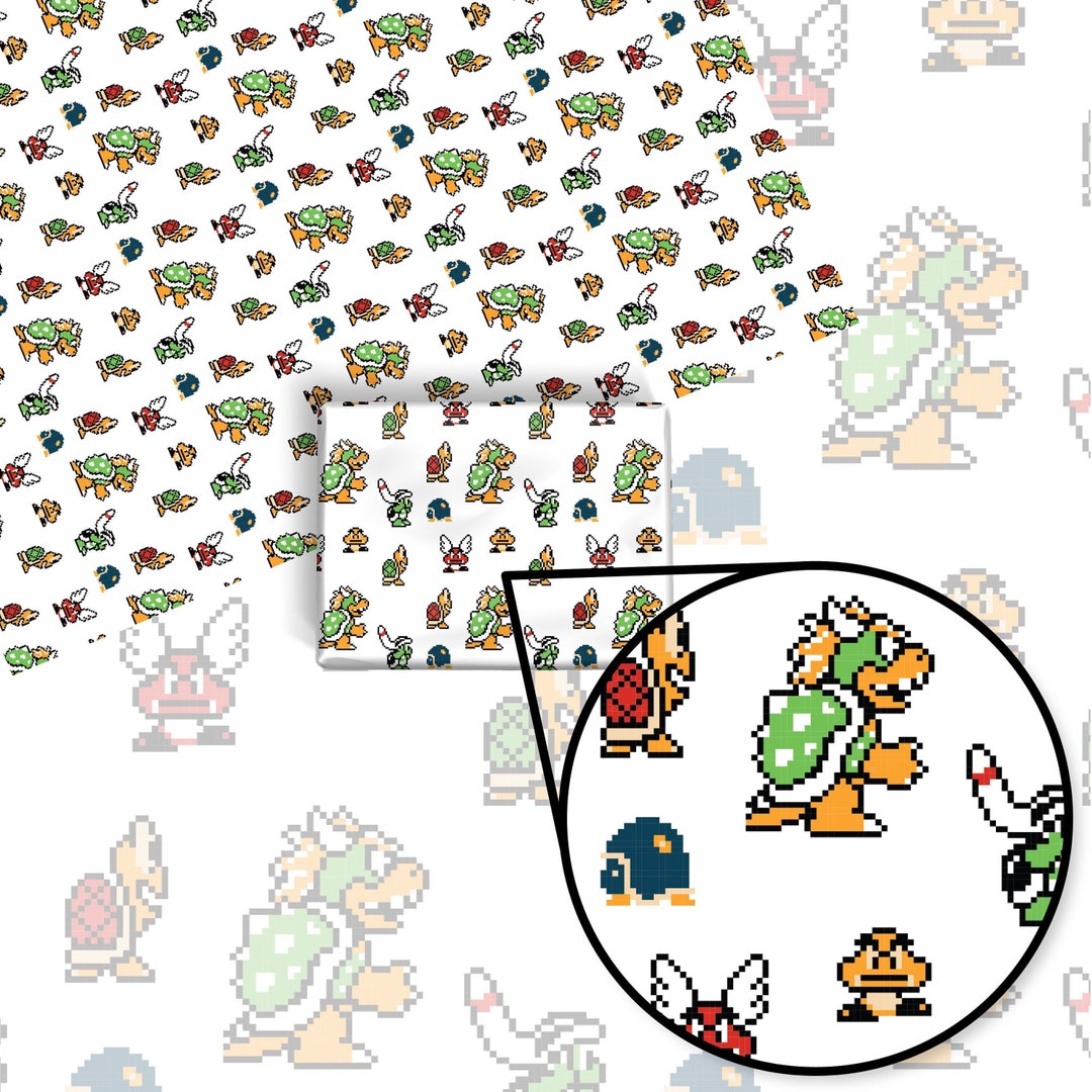 Bowser Bad Guy Gift Wrap, Wrapping Paper, Perfect for a Gift, Present ...