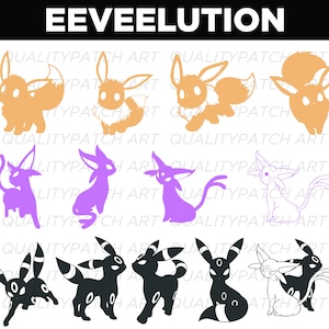 Eeveelution Bundle, Eeveelution Svg Bundle, 37 Designs, Eeveelution Svg ...
