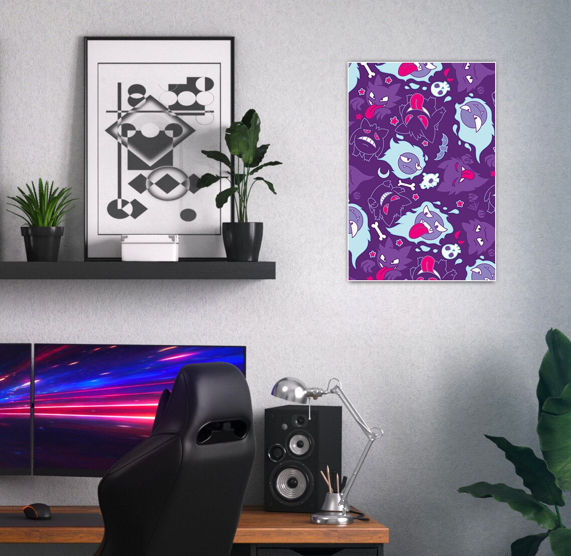Gengar Haunter Gastly Poster! Perfect for a Gift, Present, Holiday ...