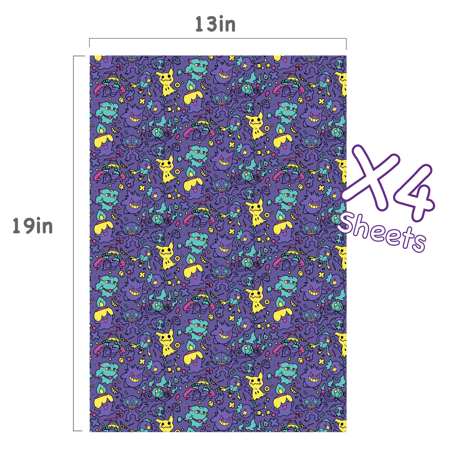 Gengar Gift Wrap Ghost Wrapping Paper Perfect for a Gift - Etsy