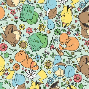 Starter Charmander Squirtle Bulbasaur Pikachu Eevee Poster! Perfect for ...