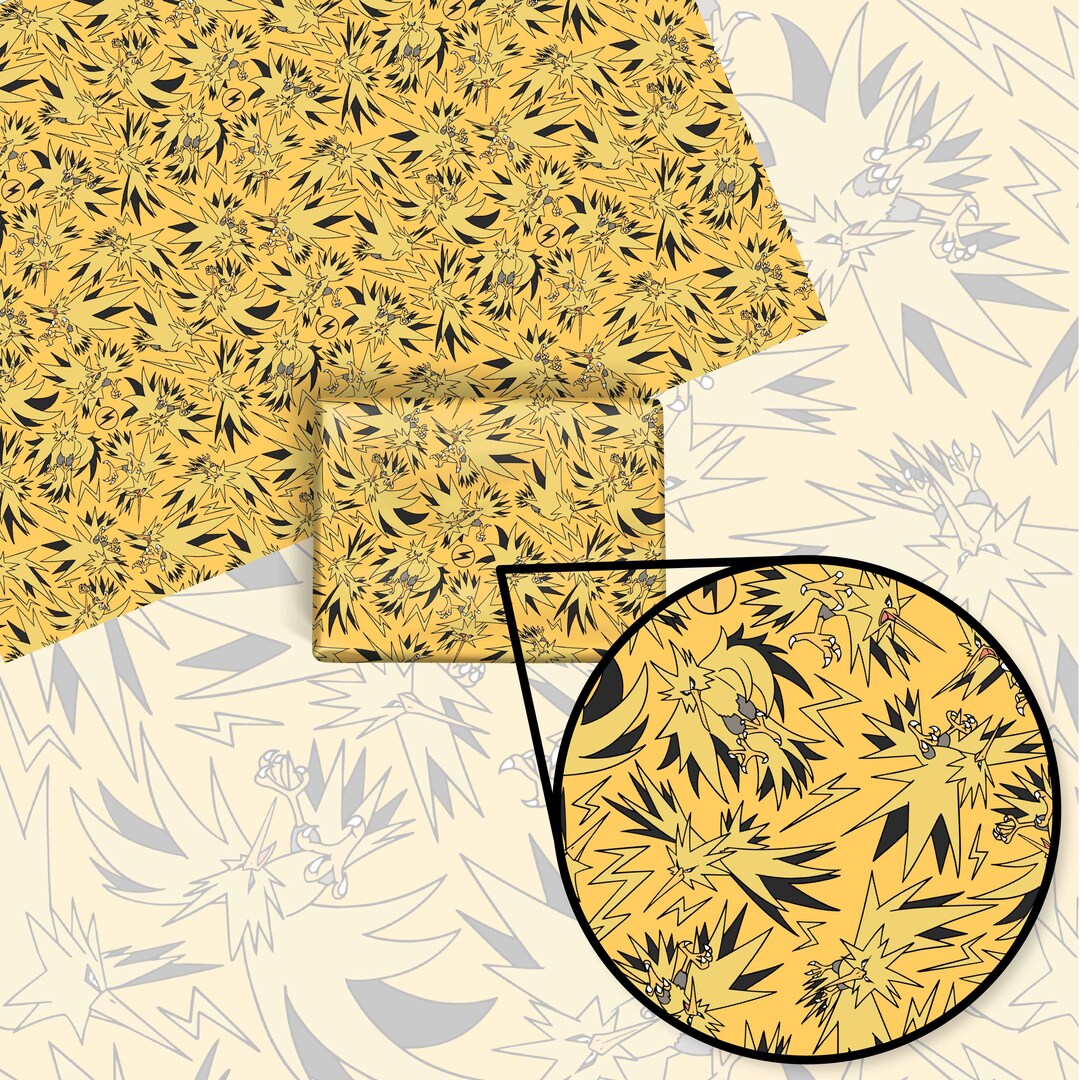 Zapdos Wrapping Paper, Perfect for a Gift, Present, Holiday, Birthday ...