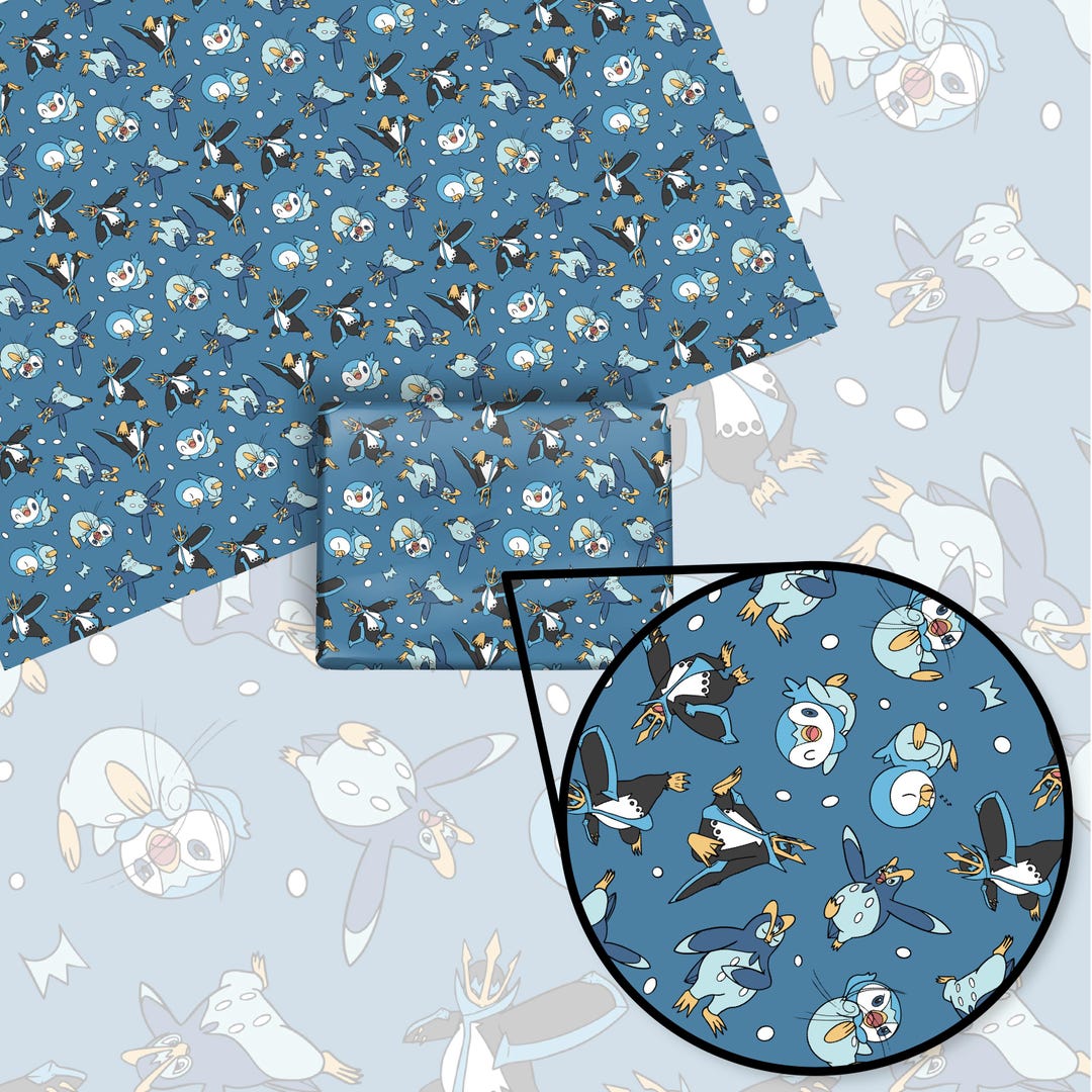 Piplup Wrapping Paper, Perfect for a Gift, Present, Holiday, Birthday ...