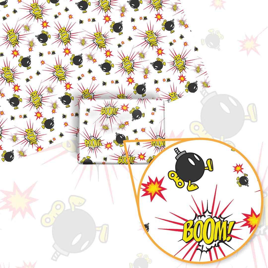 Mario Bomb Bad Guy Gift Wrap, Wrapping Paper, Perfect for a Gift ...