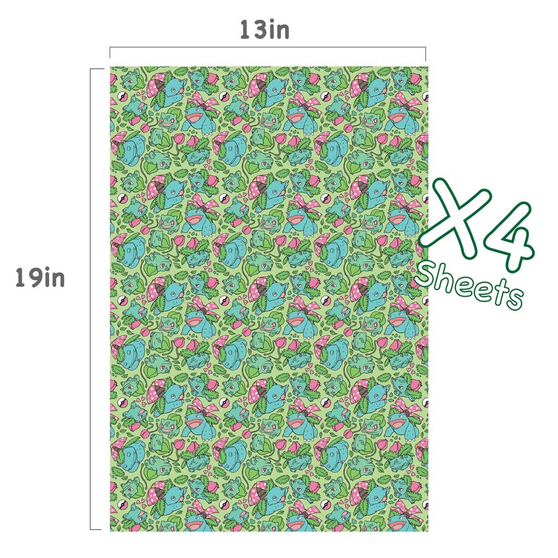 Bulbasaur Ivysaur Venusaur Gift Wrap Wrapping Paper Perfect - Etsy