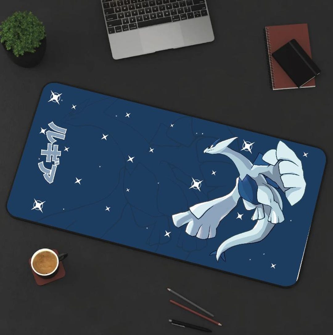 Lugia Pattern Desk Mat! Perfect for a Gift, Present, Holiday, Birthday ...