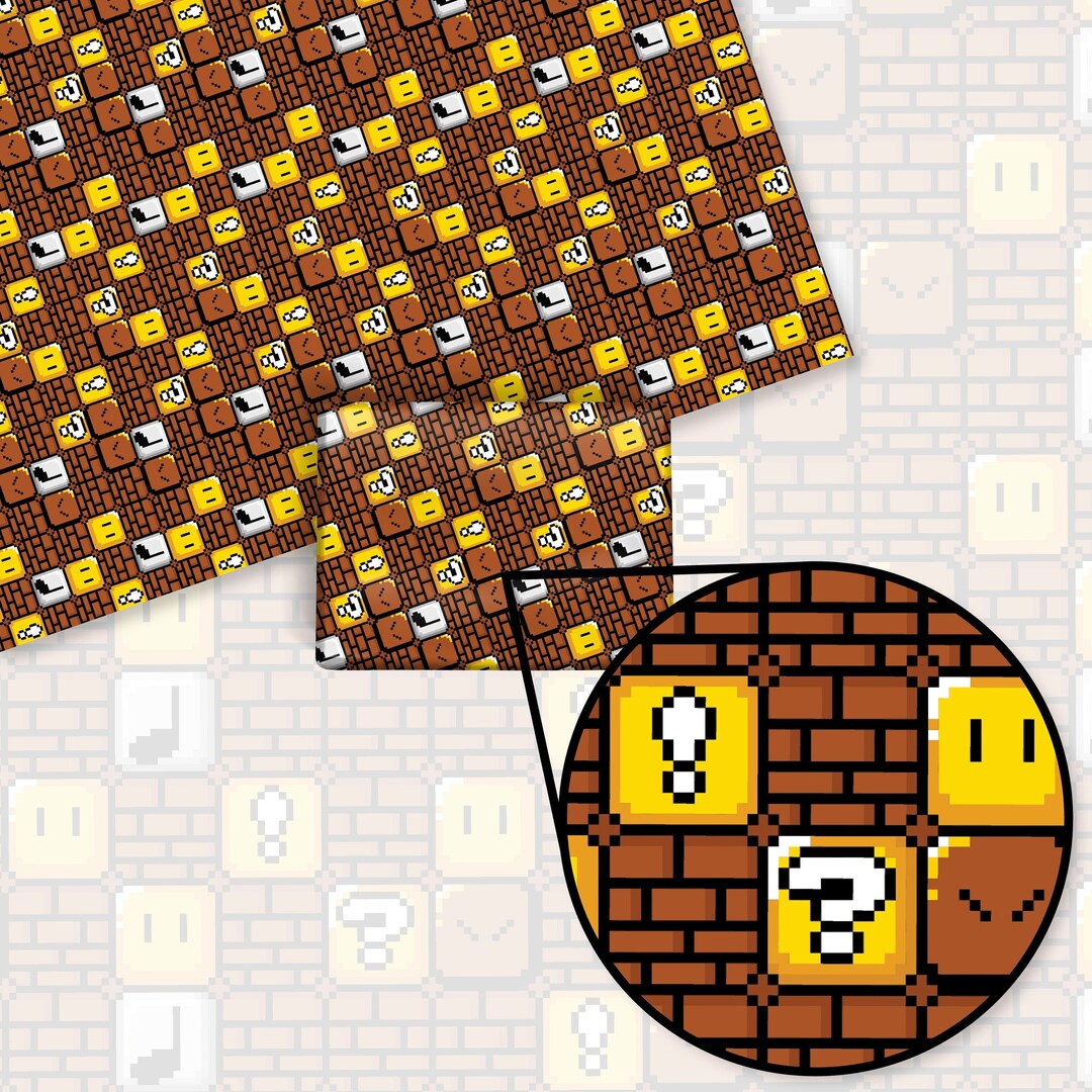 Mario Blocks Wrap, Wrapping Paper, Perfect for a Gift, Present, Holiday ...