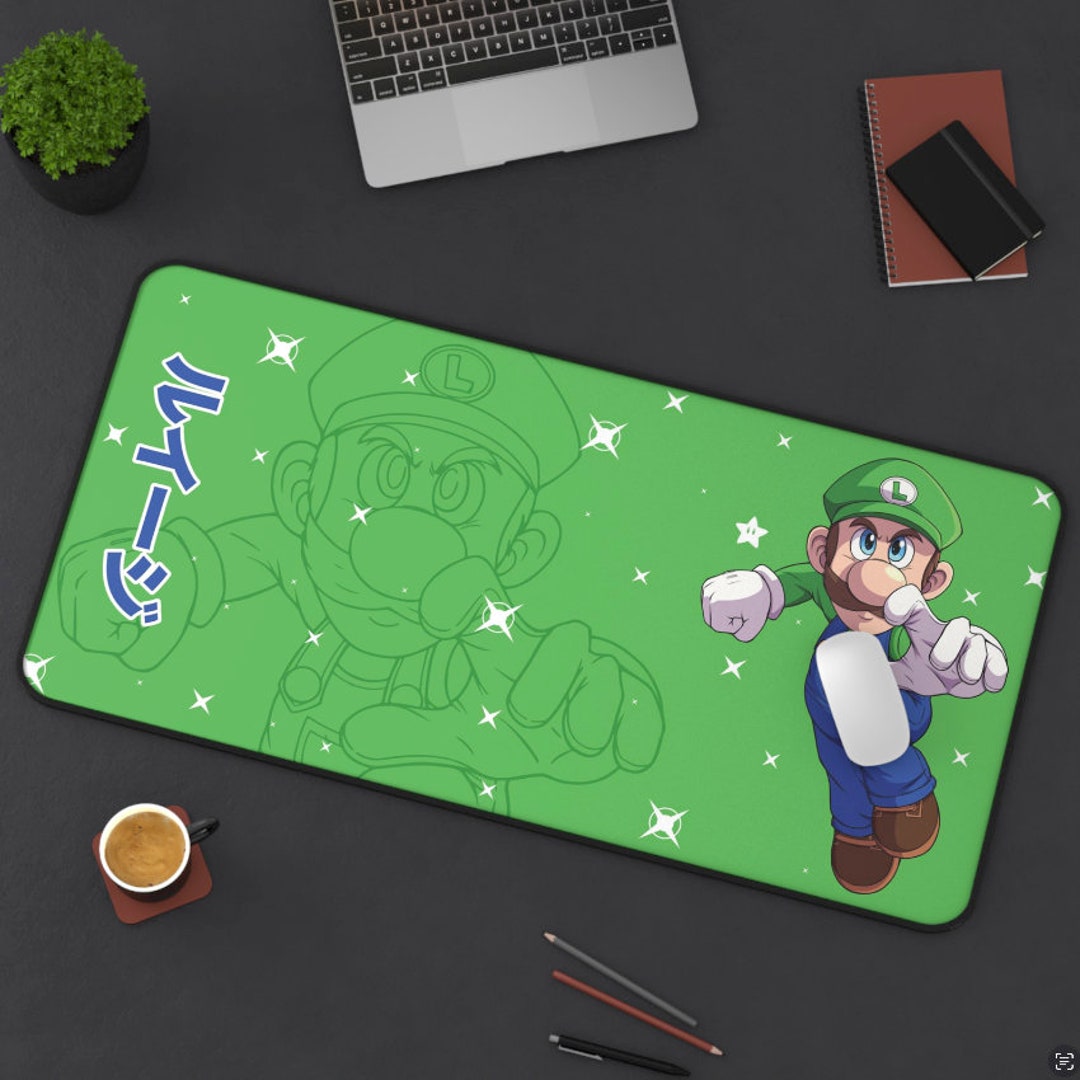 Luigi Desk Mat! Perfect for a Gift, Present, Holiday, Birthday ...