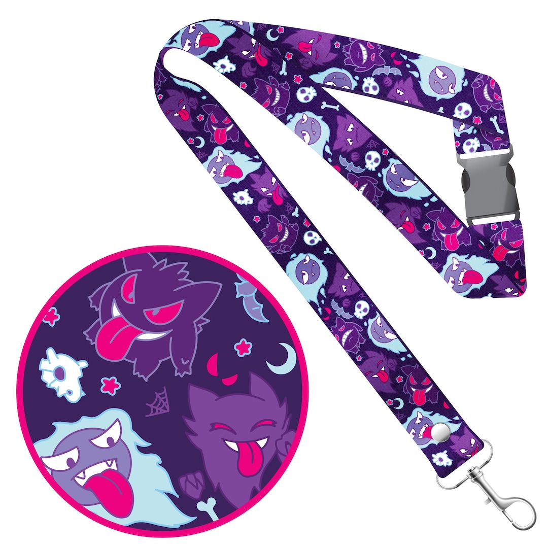 Gengar Haunter Gastly XL Lanyard! Perfect for a Gift, Present, Holiday ...