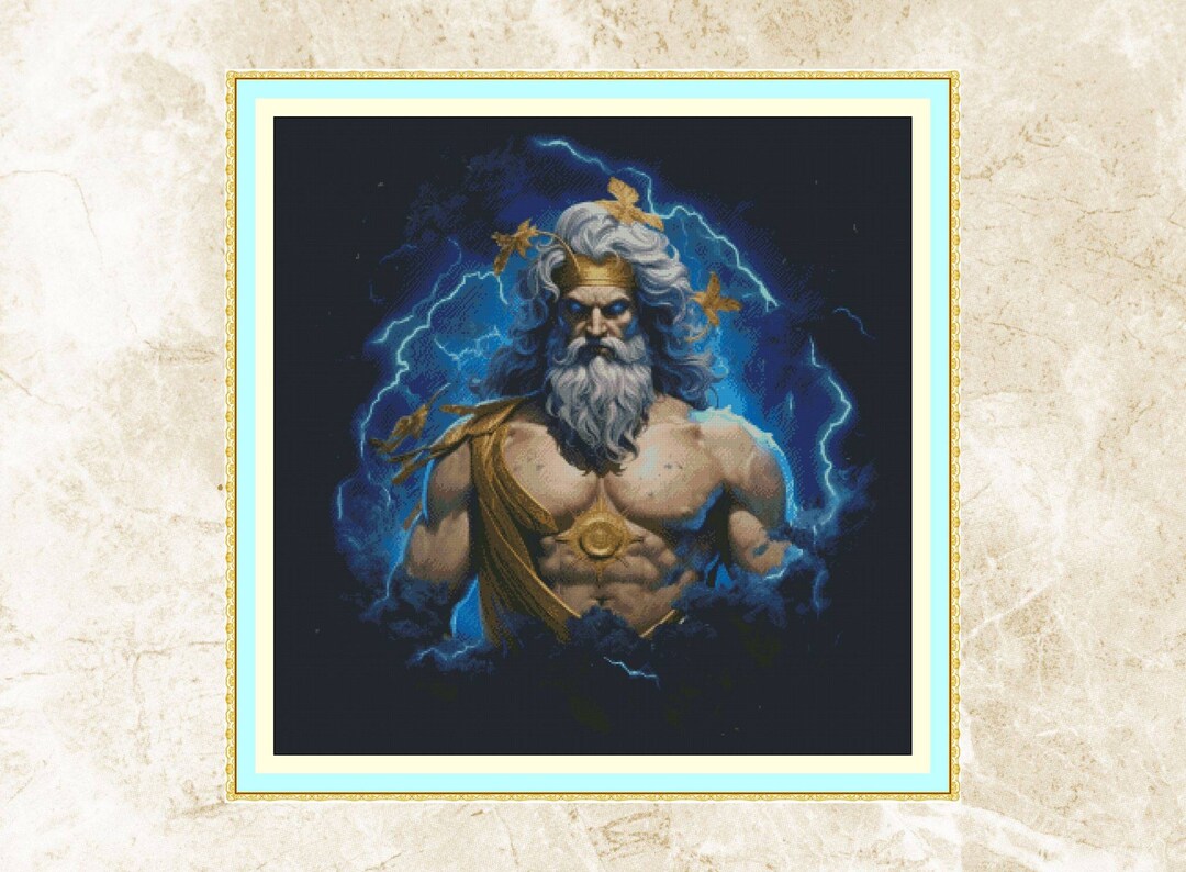 Zeus Cross Stitch Pattern: King of the Gods Embroidery (PDF Download ...