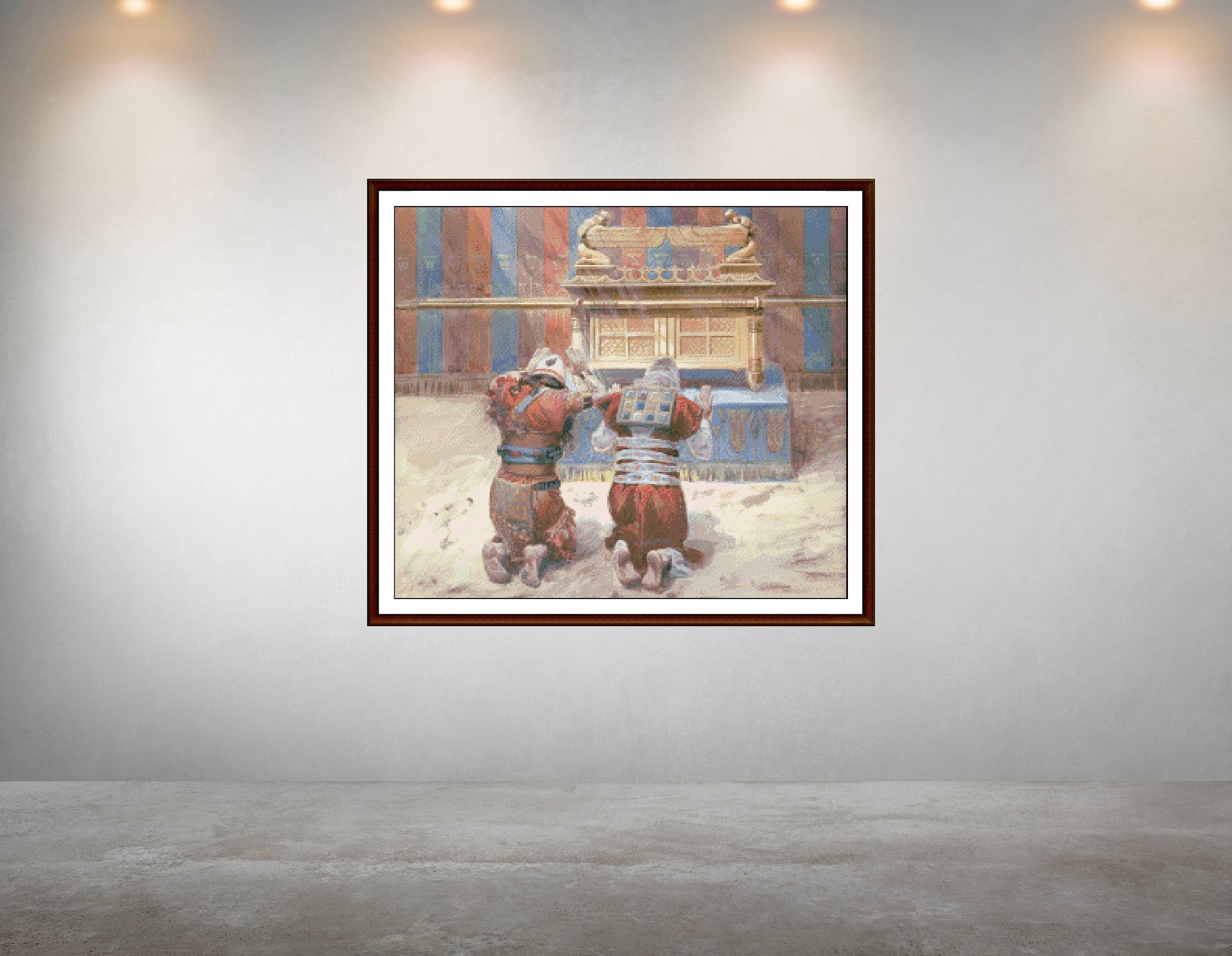 Cross Stitch Pattern,moses and Joshua in the Tabernacle by James Tissot ...