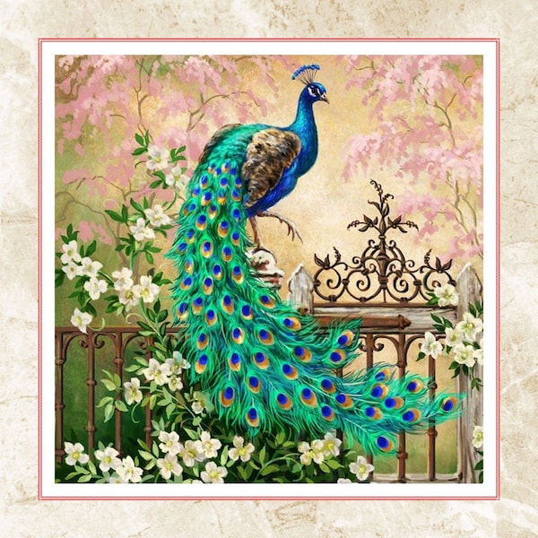 Peacock Embroidery - Etsy