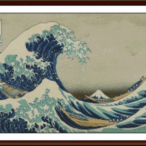 Wave Cross Stitch Pattern,great Wave off Kanagawa,counted Cross Stitch ...
