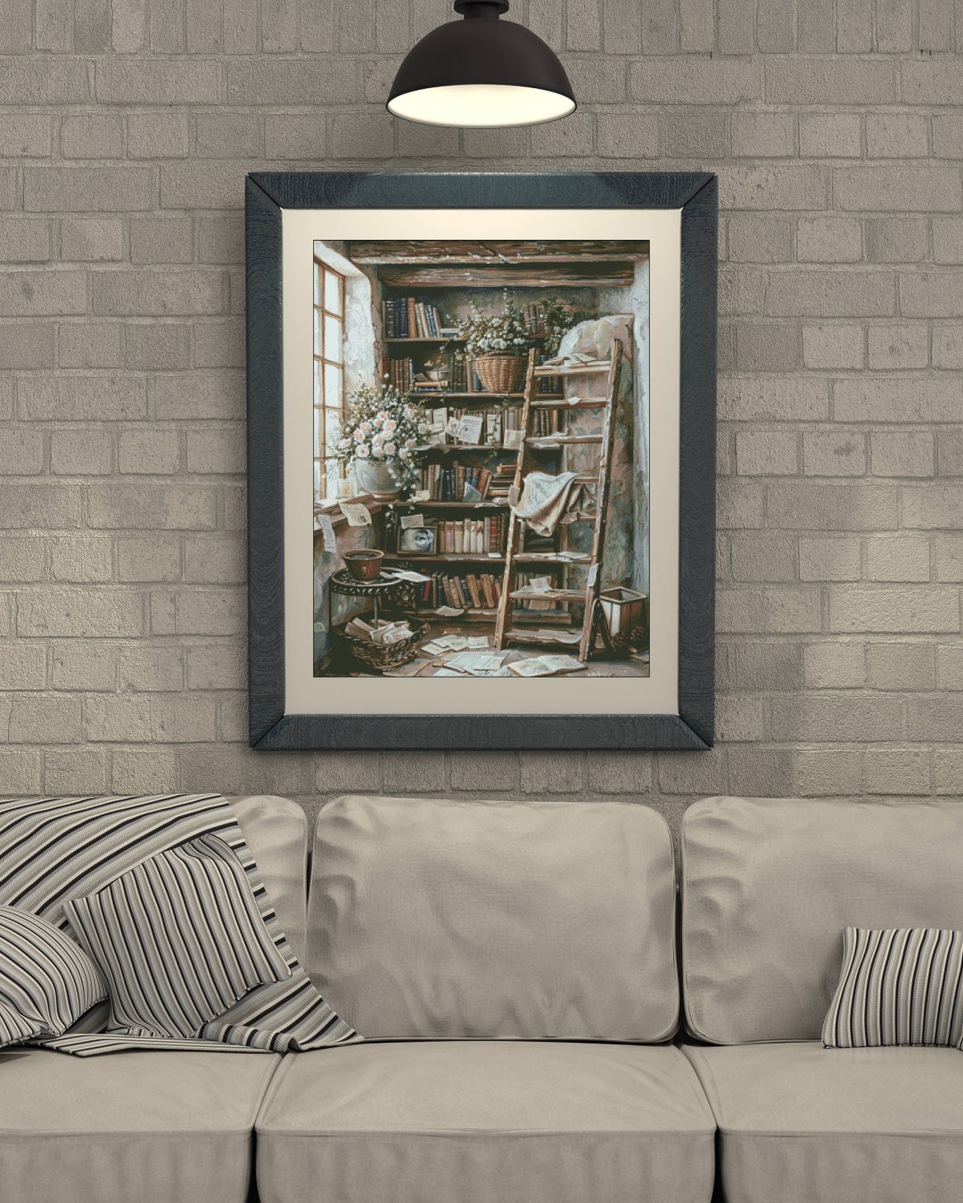 Bookcase Cross Stitch Pattern,vintage Summer Library,pattern Keeper ...