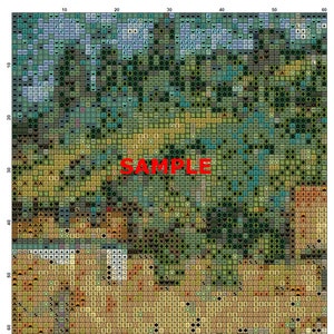 Cross Stitch Pattern,malcesine on Lake Garda by Gustav Klimt,xstitxh ...