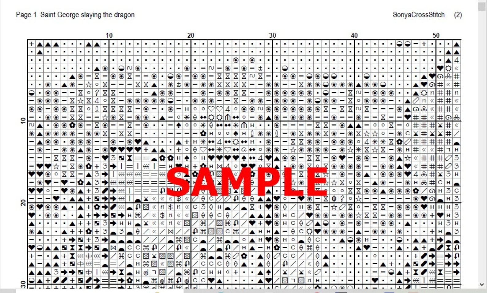 Saint George Slaying the Dragon Cross Stitch Pattern,religious,xstitch ...