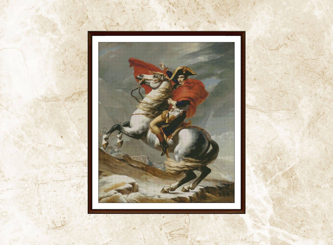 Napoleon Bonaparte Cross Stitch Pattern,napoleon Crossing the Alps ...