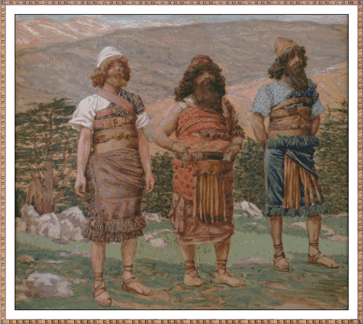Cross Stitch Pattern,shem Ham and Japheth, the First Sons of Noah by ...