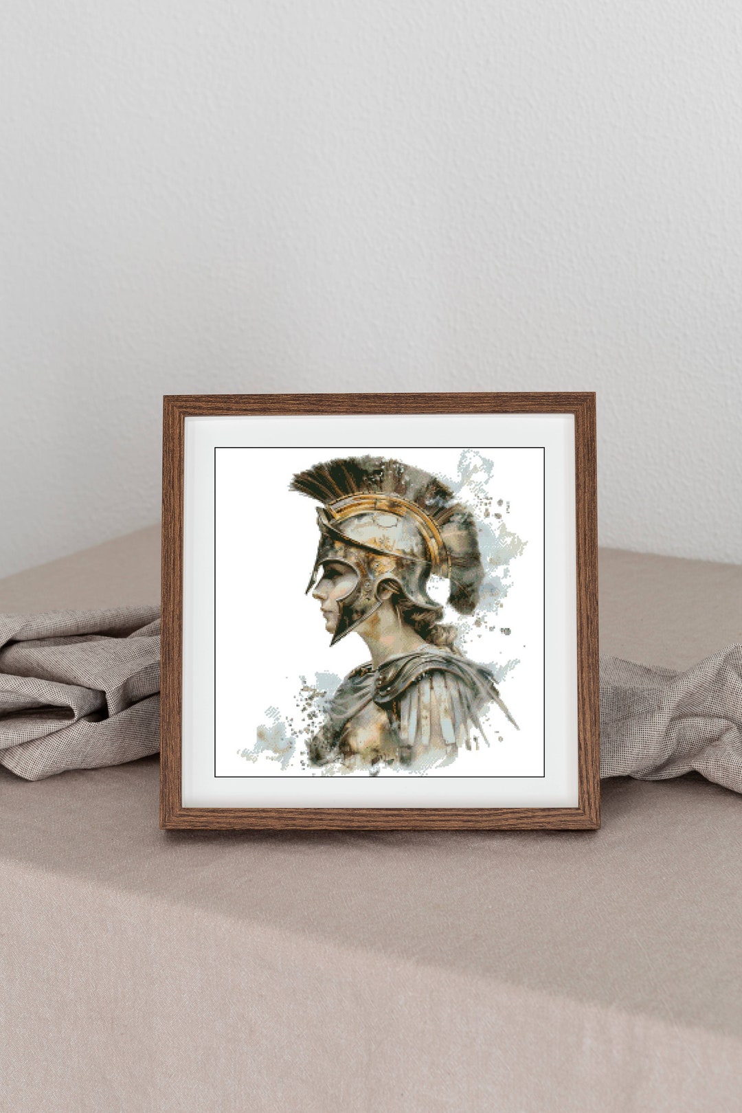 Watercolor Cross Stitch Pattern,athena Goddess of Wisdom Warfare and ...