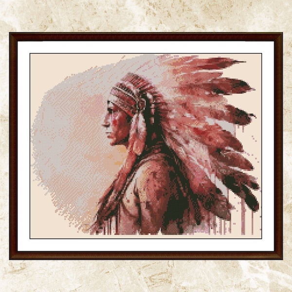 Cross Stitch Patterns Native American - Etsy