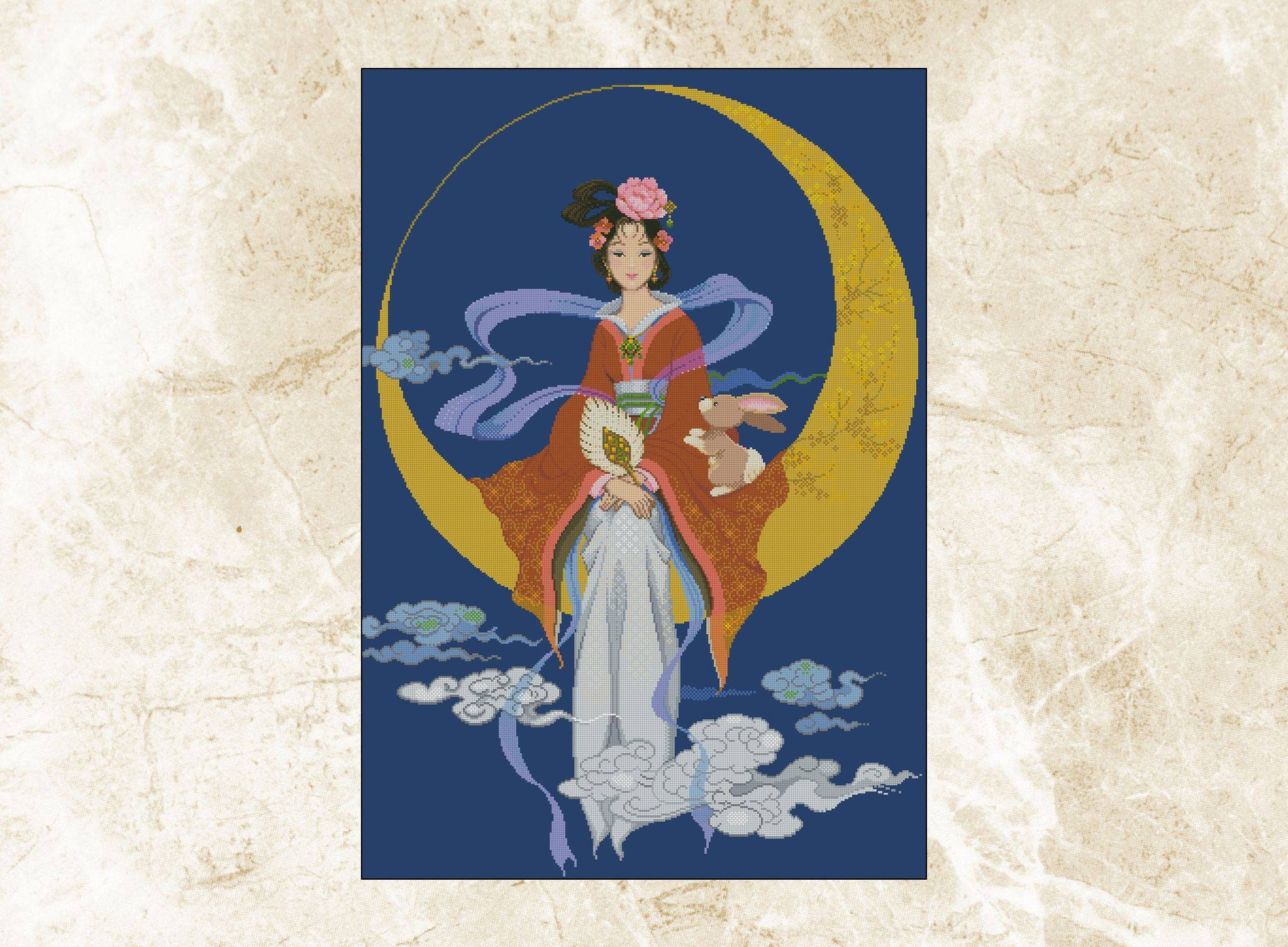 Moon Goddess-chang Er Cross Stitch Pattern, Moon Goddess-chang Er ...