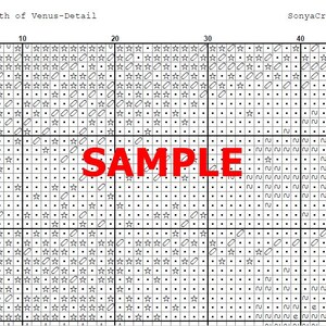 Venus Cross Stitch Pattern,the Birth of Venus by Sandro Botticelli ...