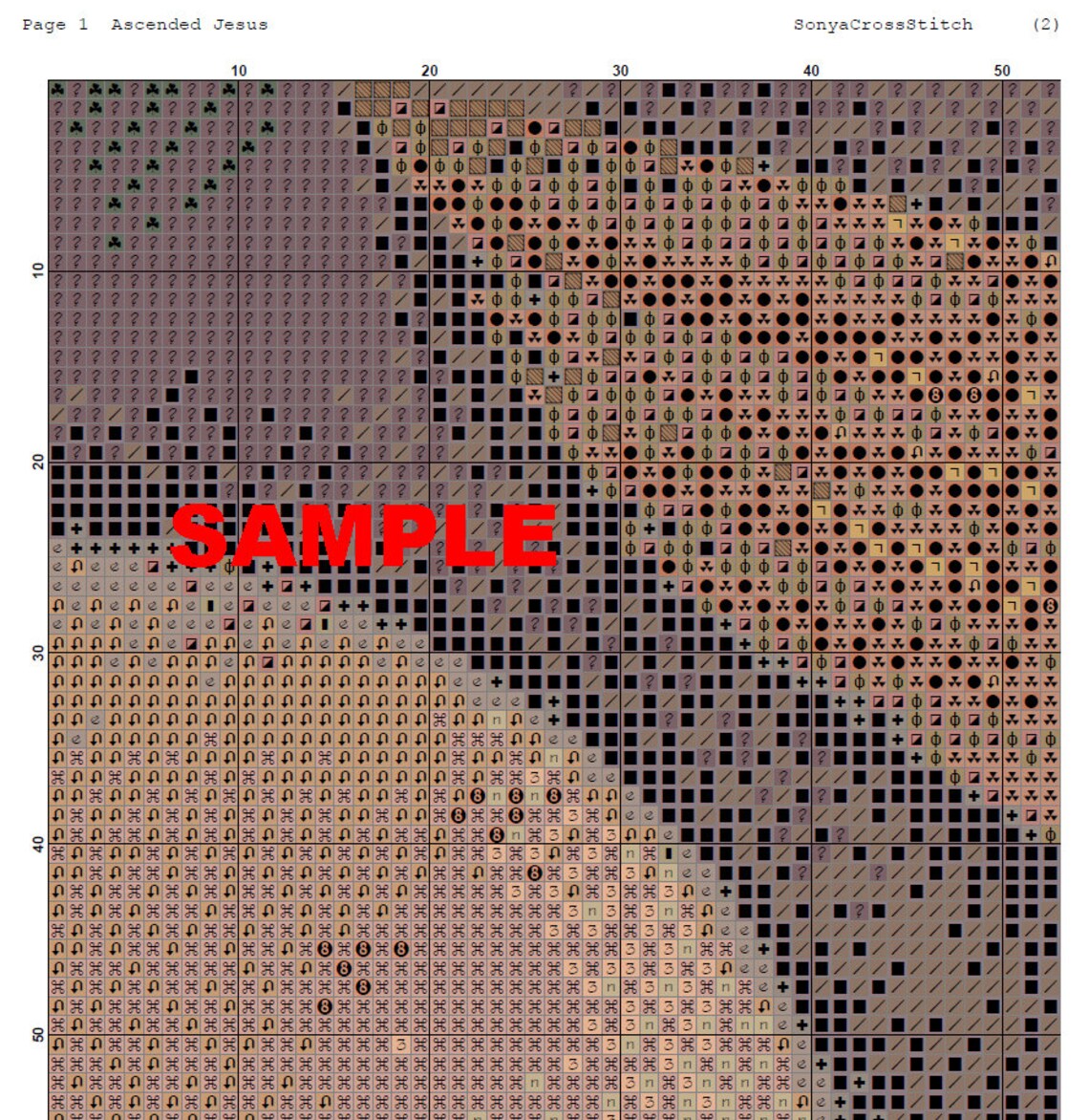 Jesus Cross Stitch Pattern,ascension of Jesus,jesus Christ,patern ...