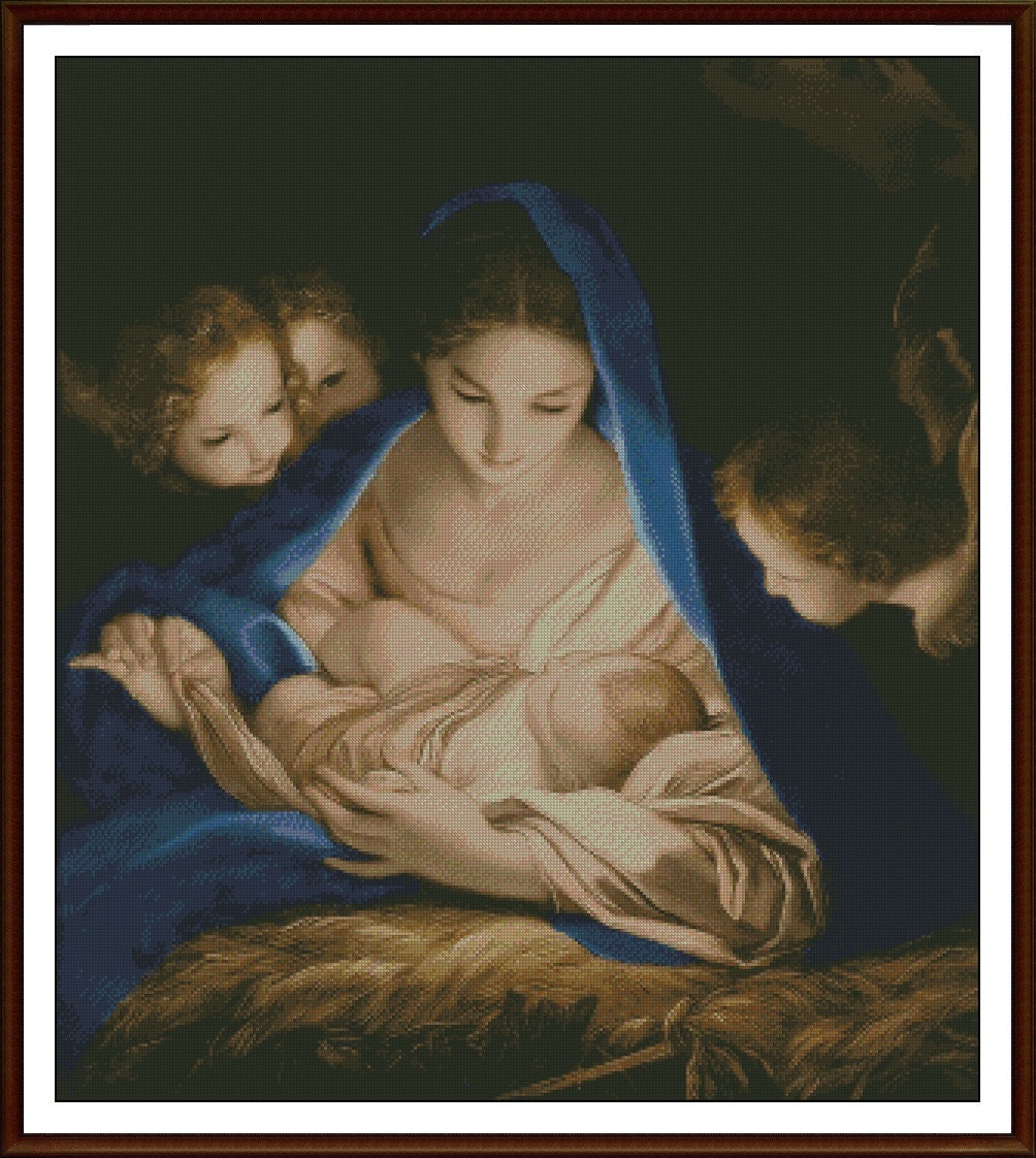 Holy Night Cross Stitch Pattern,jesus Christ,pattern Keeper,xstitch ...