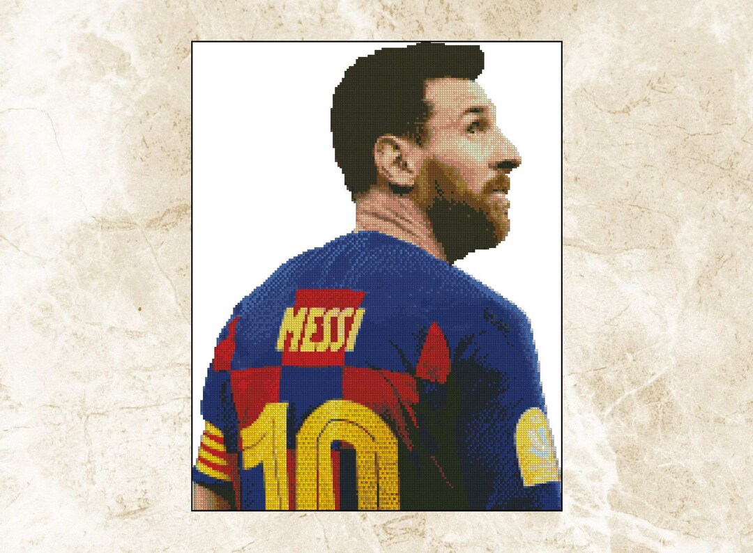 Messi Cross Stitch Pattern Lionel Messipattern - Etsy