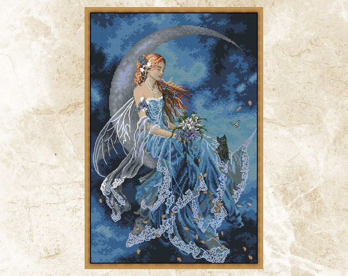 Fairy Cross Stitch Pattern,wind Moon Fairy,pattern Keeper,xstitch ...