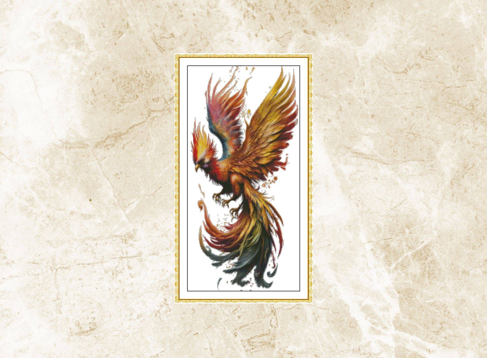 Phoenix Cross Stitch Patterns ,phoenix Bird ,embroidery ,counted Cross ...